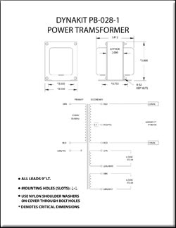Dynakit Transformer Schematics - Dynakit Parts